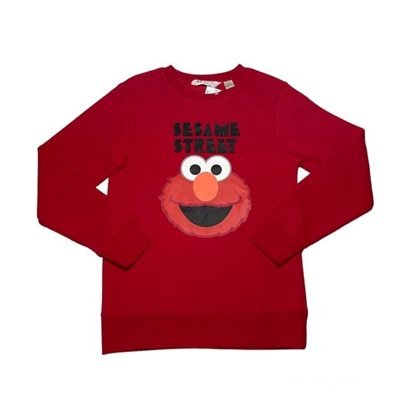 H&M | Shirts & Tops | New Hm Sesame Street Elmo Sweatshirt Red Size 12y ...